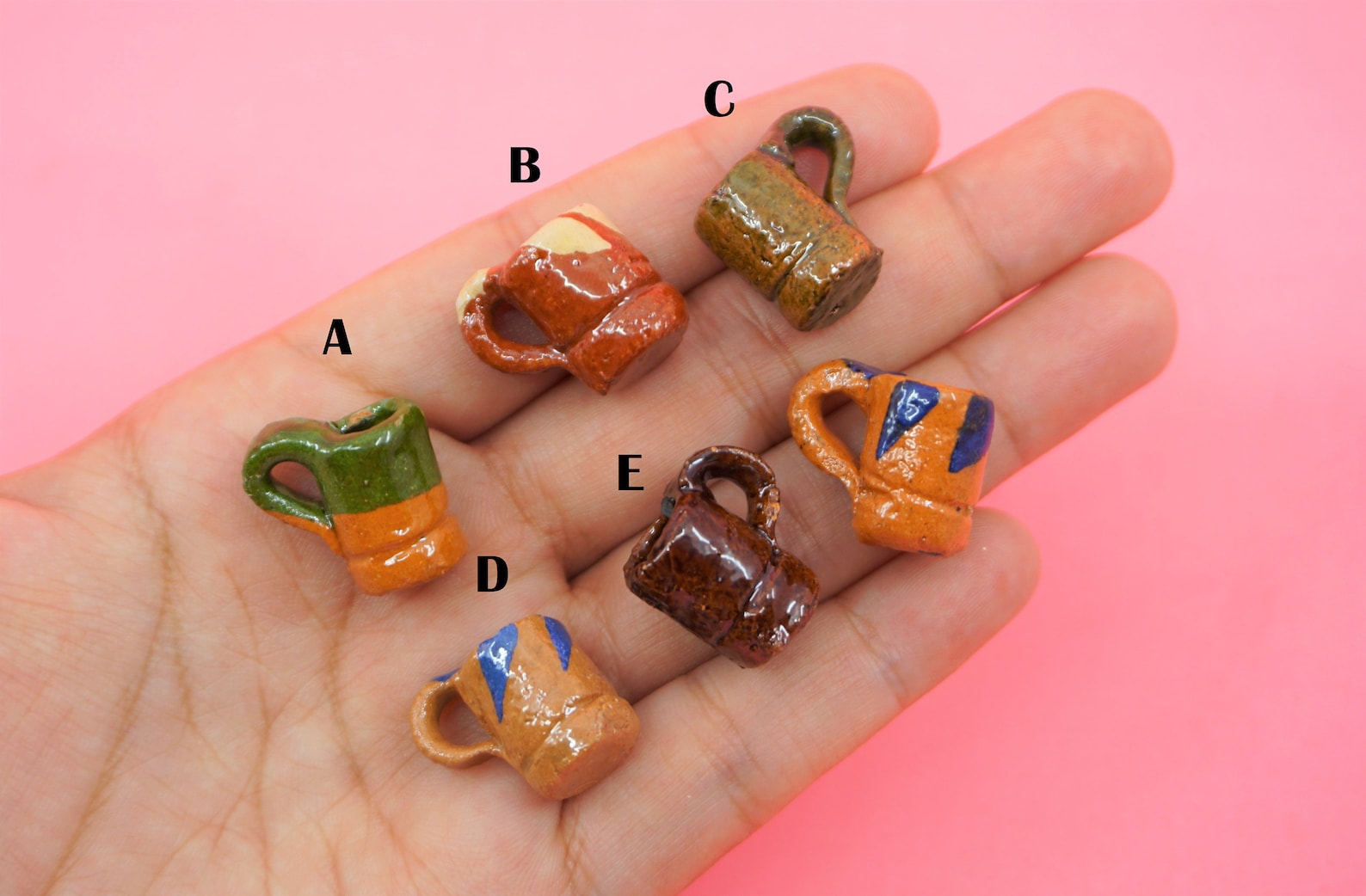 Miniature INDIVIDUAL Jarrito Mexican Cup Ceramic Jarro Jar Clay Ofrenda ...