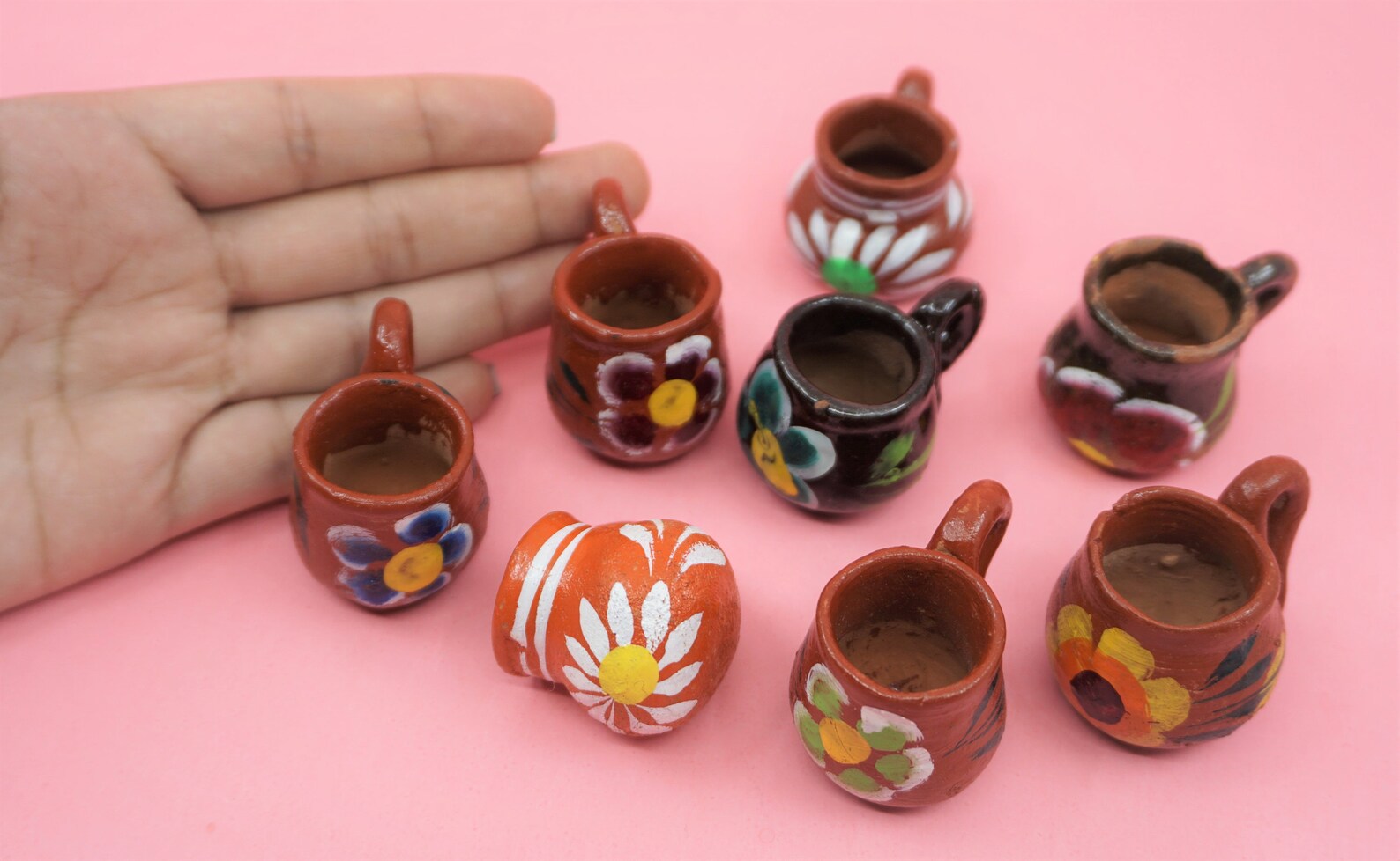 Miniature Jarrito Mexican Cup Ceramic Jarro Jar Clay Ofrenda - Etsy