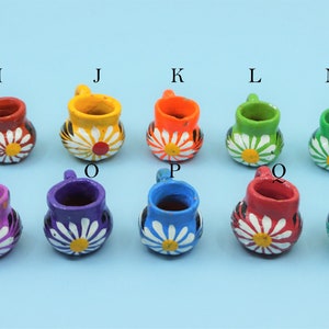 Miniature Jarrito Mexican Cup Ceramic Jarro Jar Clay Ofrenda Vaso Food ...