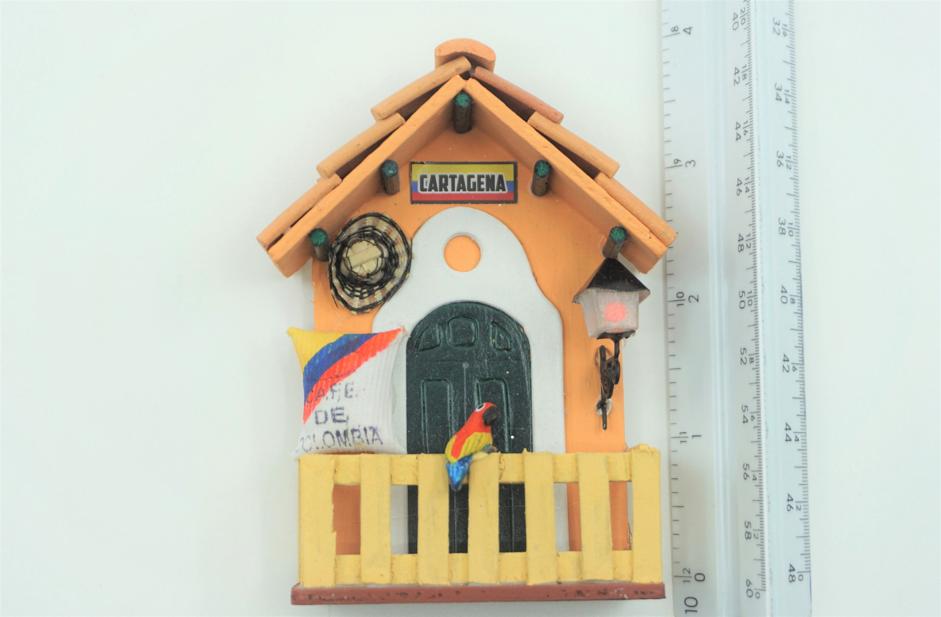 Miniature Spanish Colonial Colombian Orange Home House Casa Vintage ...
