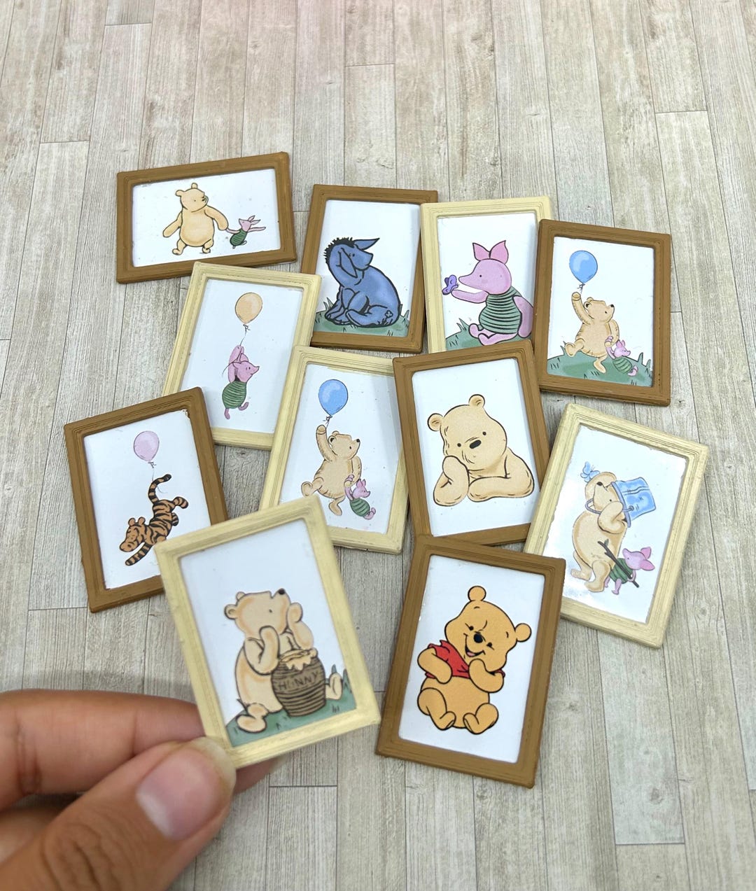 Winnie the Pooh Miniature Frames Dollhouse Mini Frame Nursery Bedroom ...