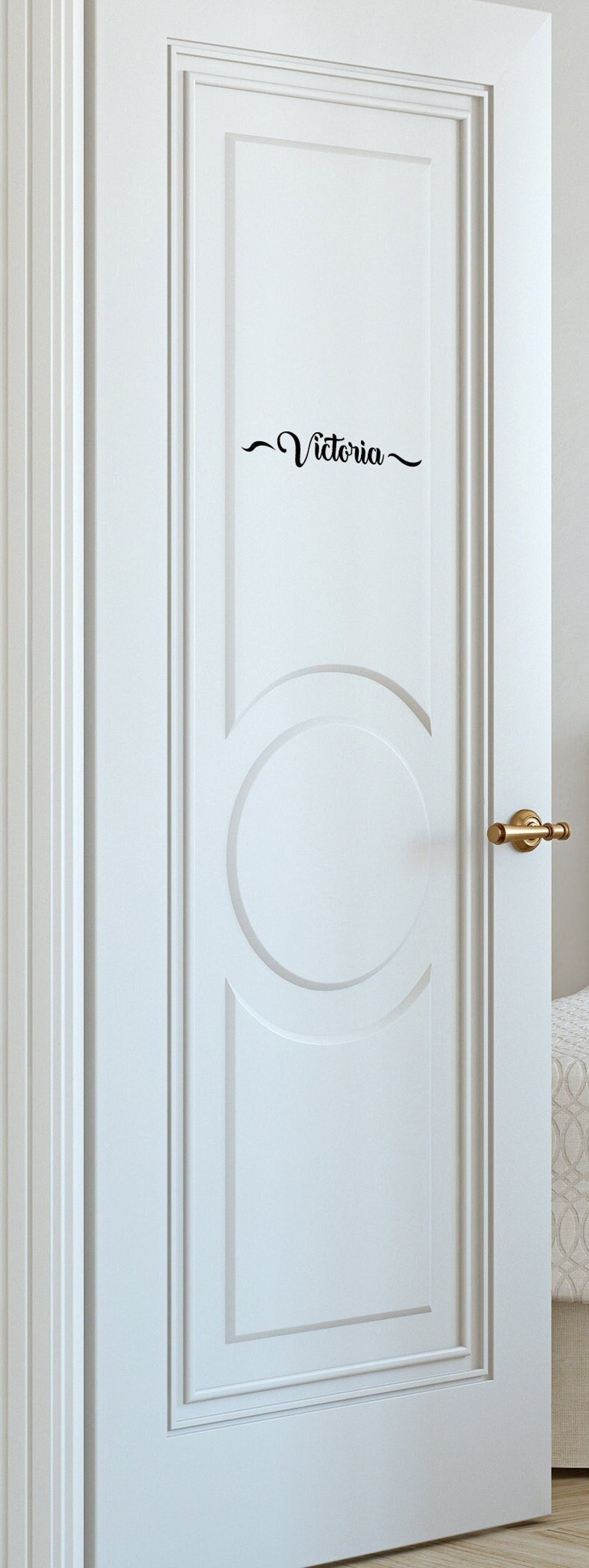 Custom Name Door Decal Sticker - Etsy