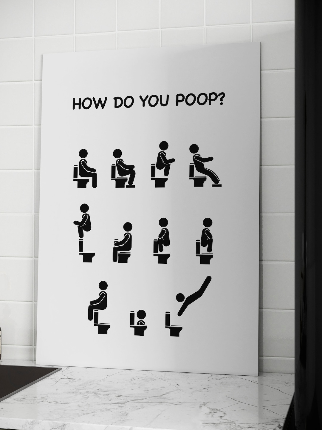 How Do You Poop Funny Bathroom Sign Digital Download - Etsy