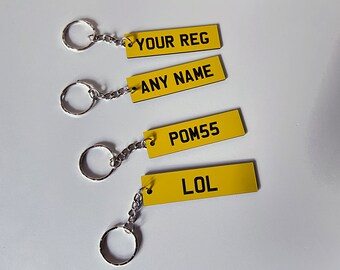 Number Plate Keyring - Etsy