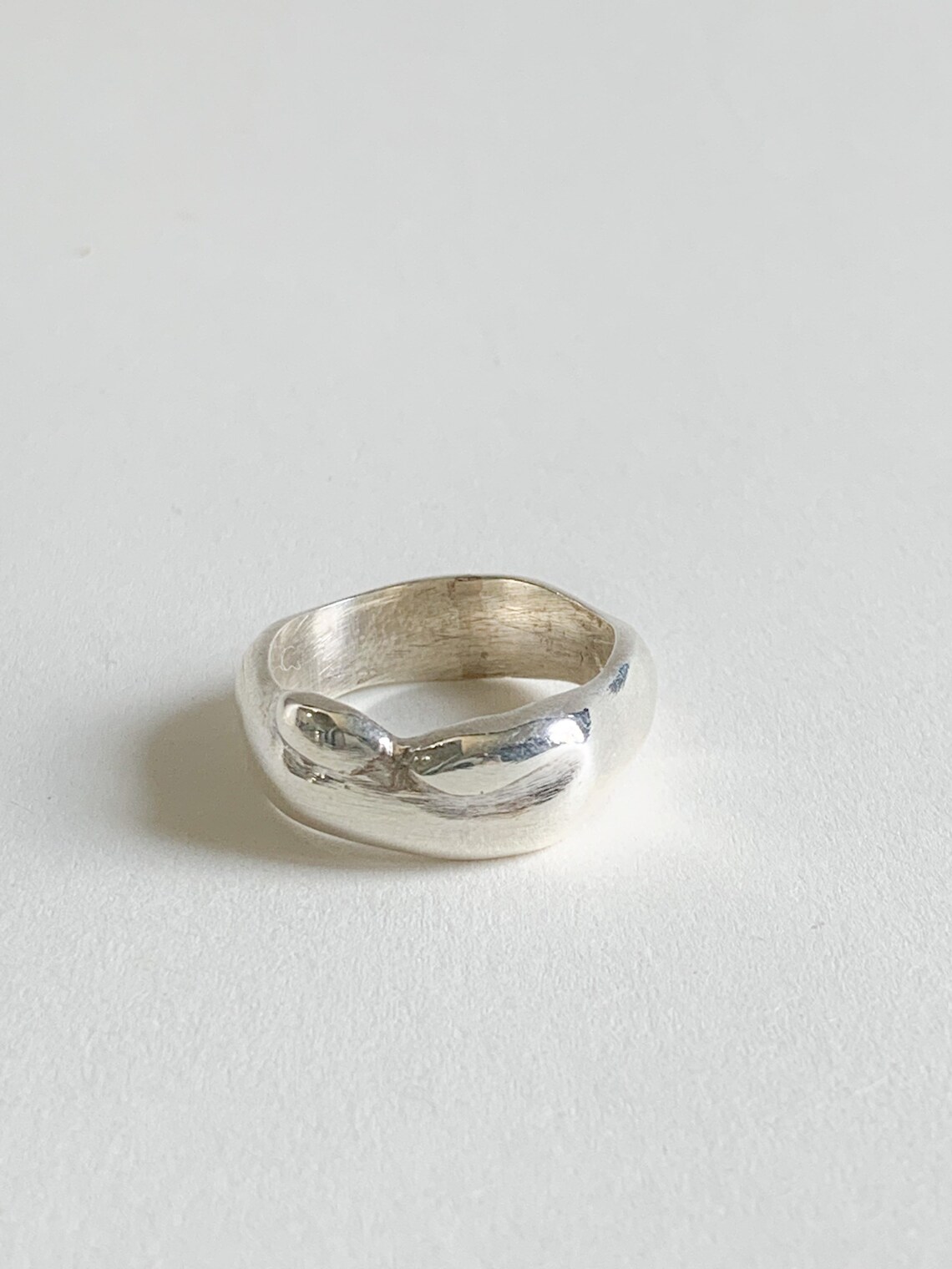 Solid Silver L Ring - Etsy