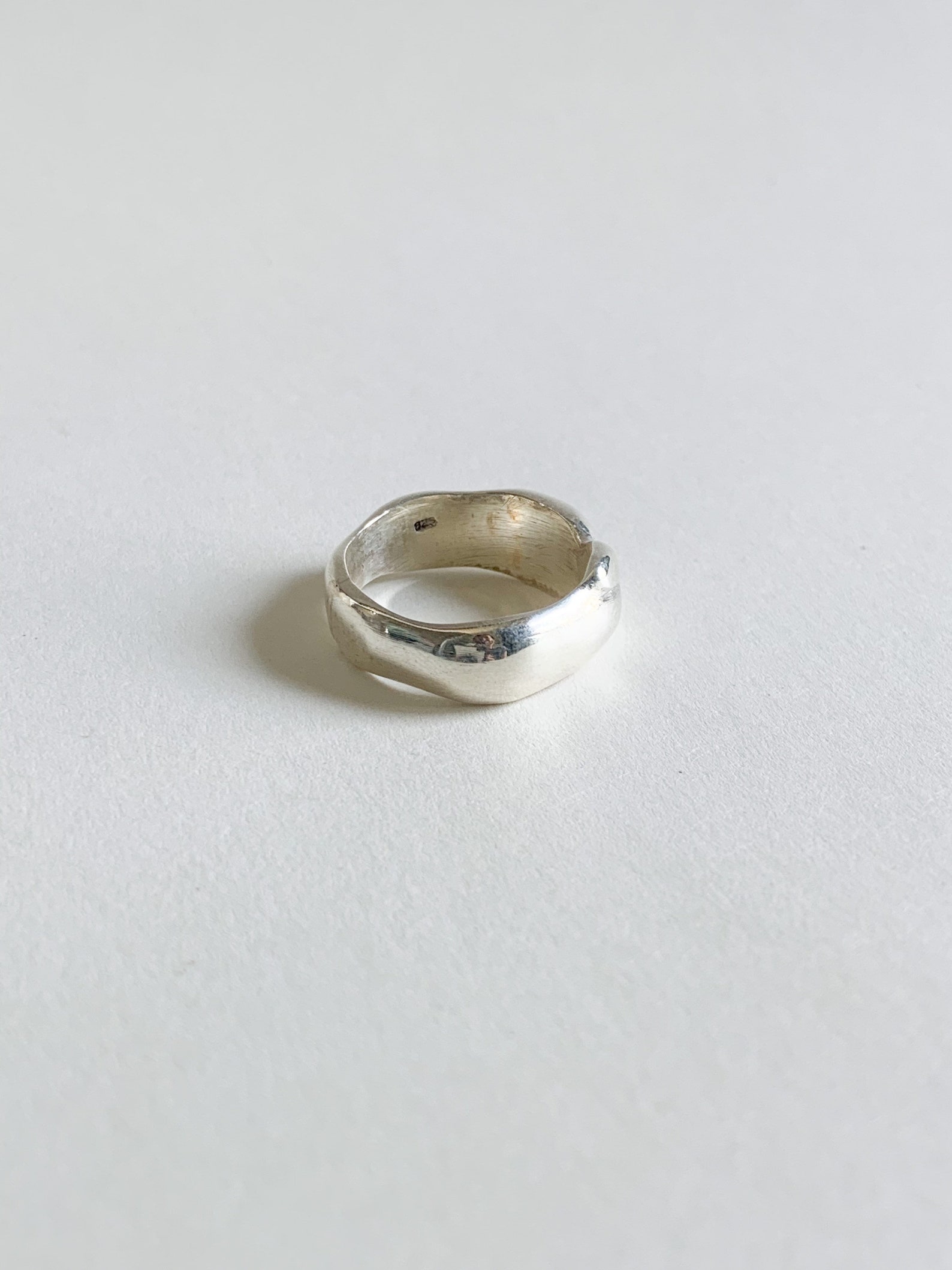 Solid Silver L Ring - Etsy