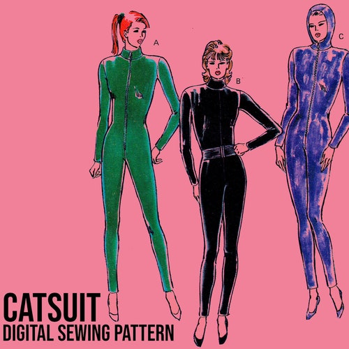 Catsuit Digital Sewing Pattern // Designed for 75% Stretch // - Etsy