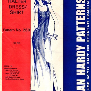 1970s Knit Halter Dress Digital Sewing Pattern // Vintage Sewing ...