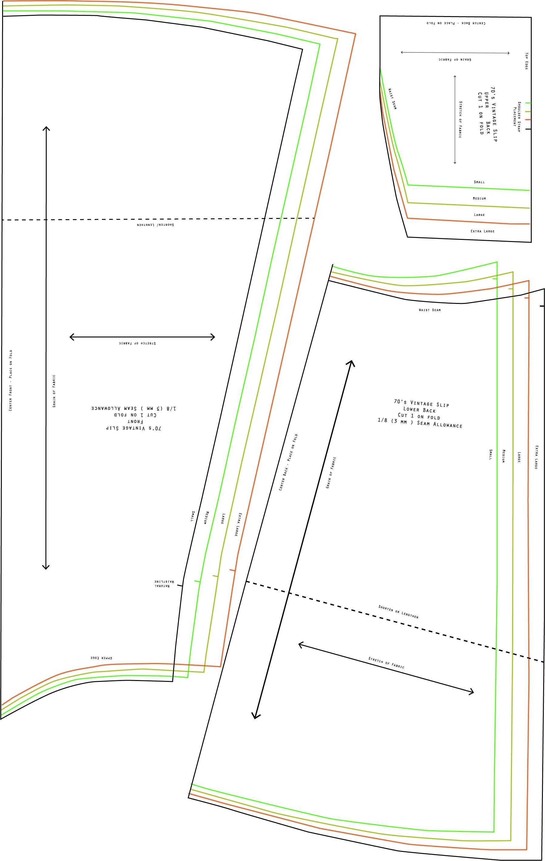 PDF // 1970's Ladies Bust Slip // Sizes S XL // Vintage - Etsy