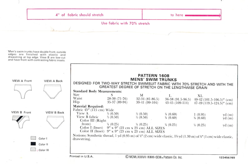 Mens Vintage Trunks Sewing Pattern // Men's Trunks // Designed for 2 ...