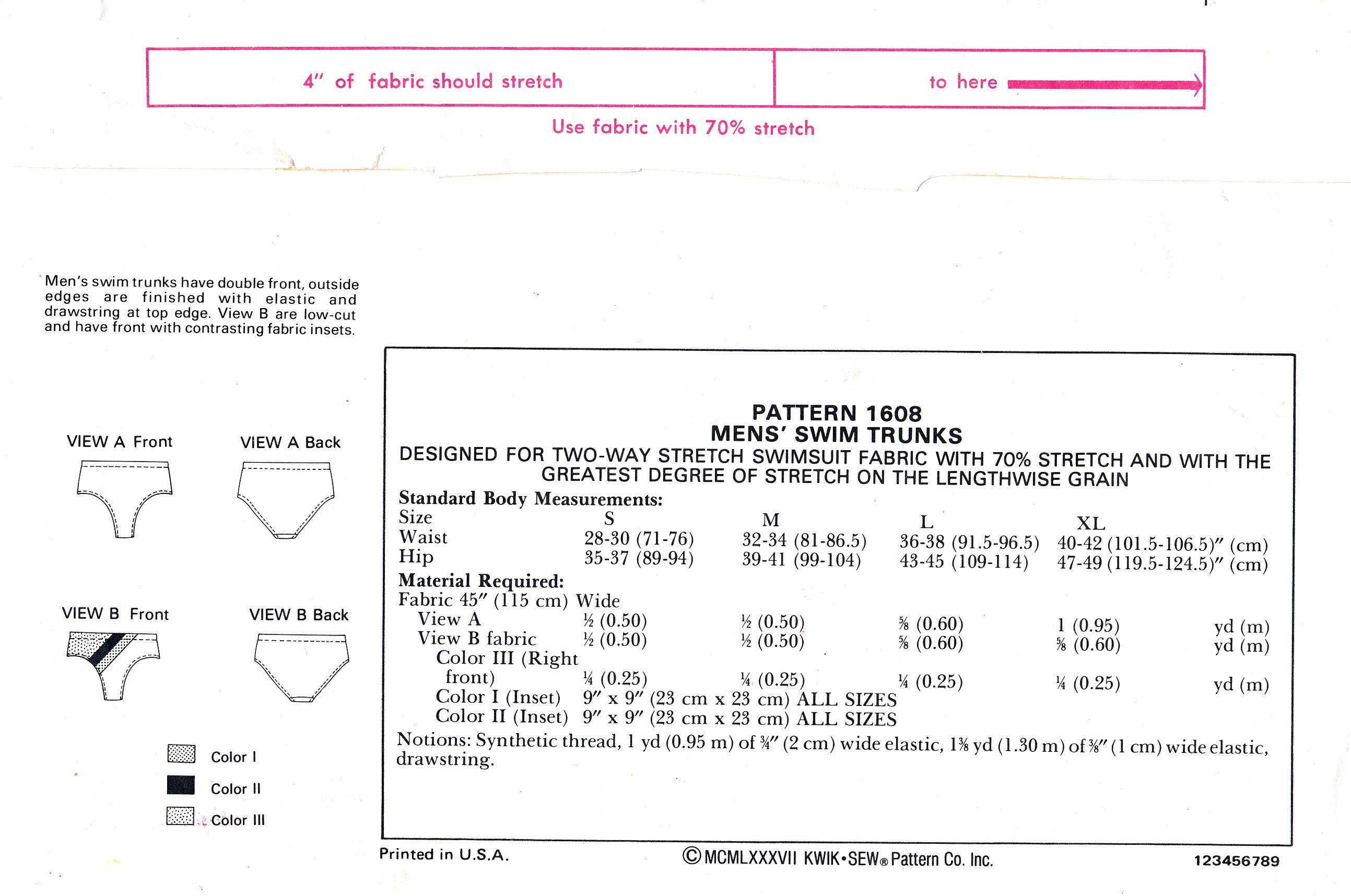 Mens Vintage Trunks Sewing Pattern // Men's Trunks // Designed for 2 ...