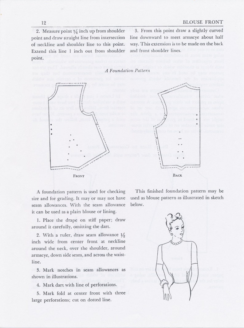 E-book PDF // 1940's Draping Workbook // Creating - Etsy