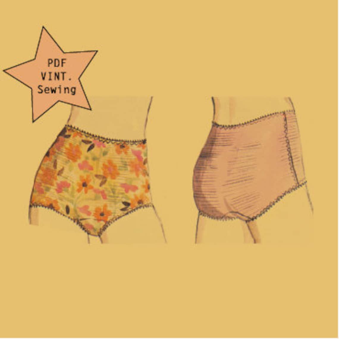 PDF // 1970s Girdle Sewing Pattern // Size S XL // Designed | Etsy