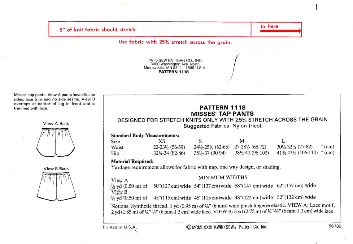 Vintage Sewing PDF // Tap Pants // Vintage Sleepwear // Nylon Tricot ...