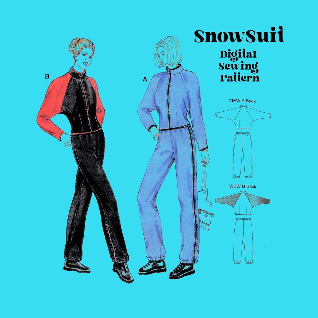 Snow Suit Sewing Pattern // Kwik Sew 3114// Vintage Snow Winter Sewing ...