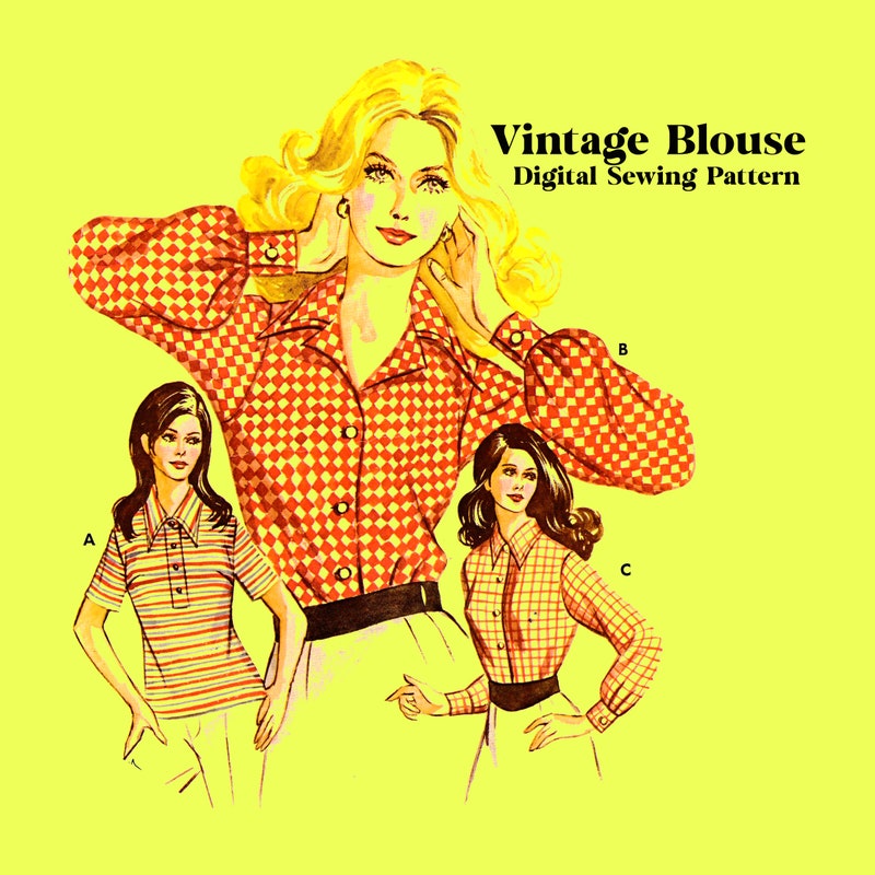 Vintage 70s Button Blouse - Etsy