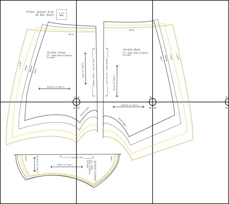 PDF // 1970s Girdle Sewing Pattern // Size S XL // Designed | Etsy