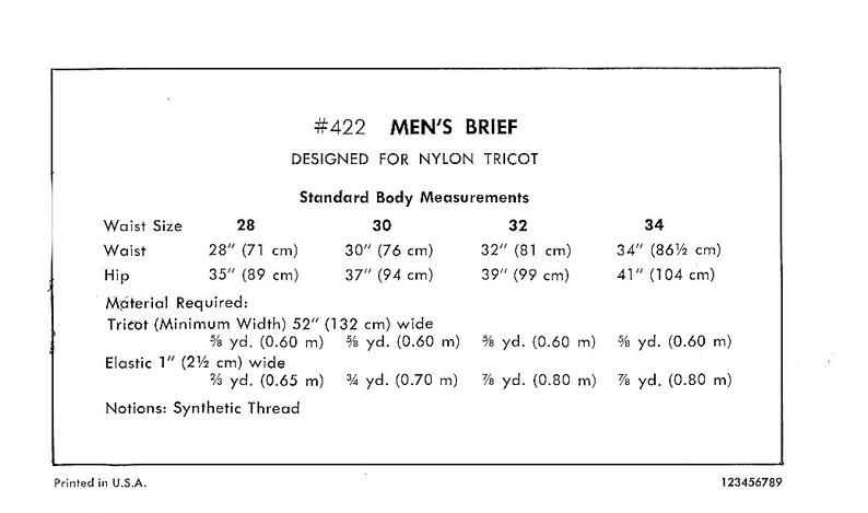 Mens Briefs Sewing Pattern // Men's Briefs // 1970s Sewing Pattern ...
