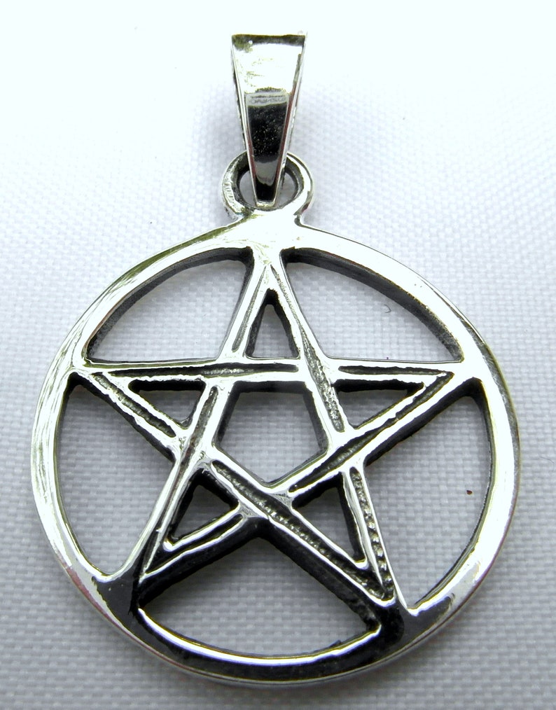 Sterling Silver 925 Pentagram Pendant - Etsy Ireland