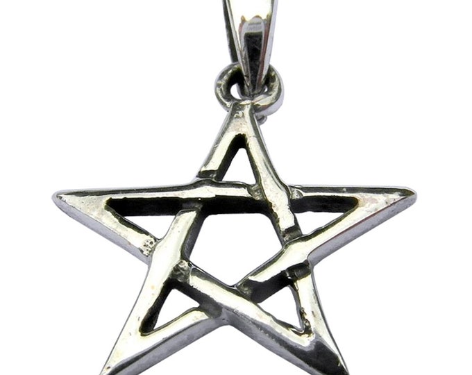Handmade Sterling Silver Pentacle With Bezel Set 6mm Lapis, Moonstone ...