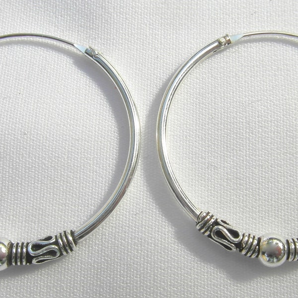 Wide 925 Hoop Earrings - Etsy UK