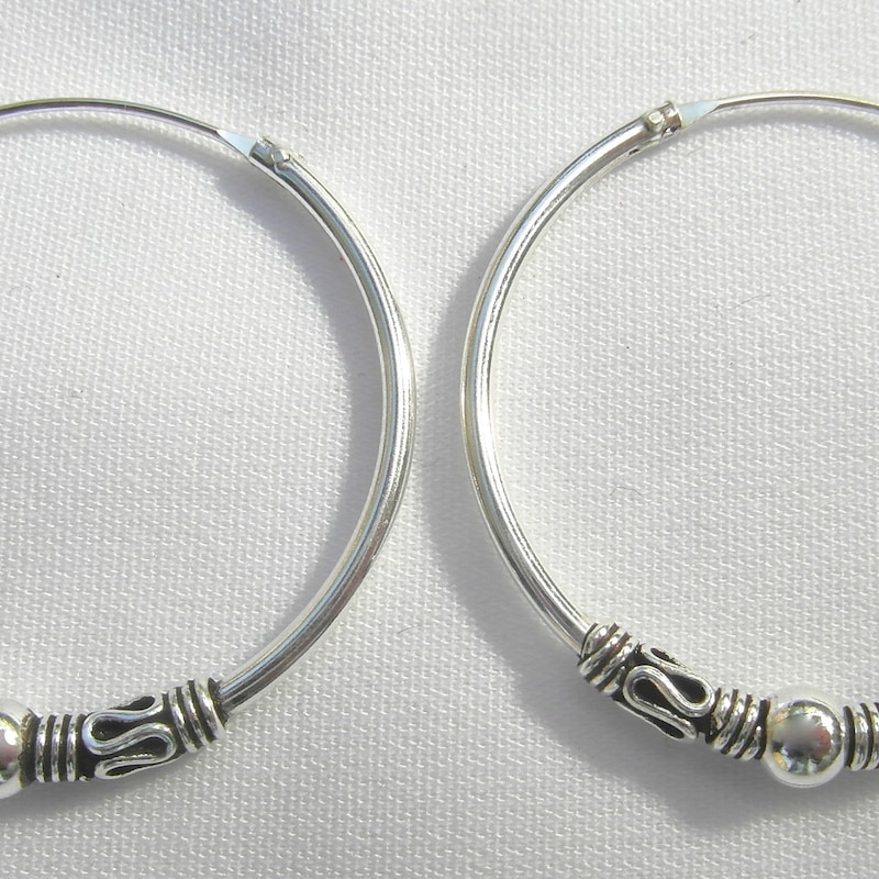 Wide 925 Hoop Earrings - Etsy UK