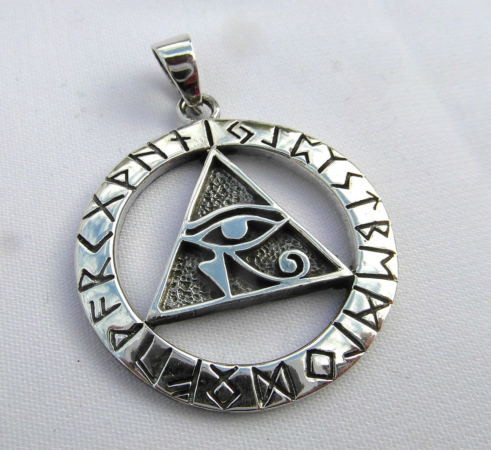 Sterling Silver 925 Eye Of Horus Pendant Etsy