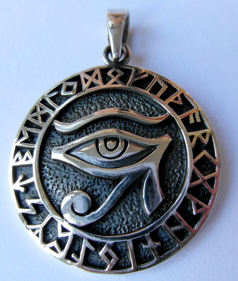 Sterling Silver Eye of Ra Pendant - Etsy