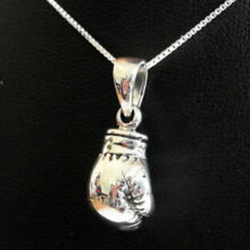 Sterling Silver Boxing Gloves Pendant - Etsy