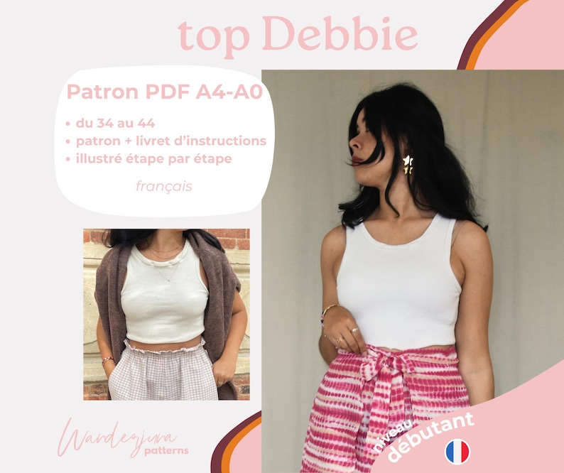 Basic Tank Top - PDF PATTERN A4 (in French Only) - Etsy