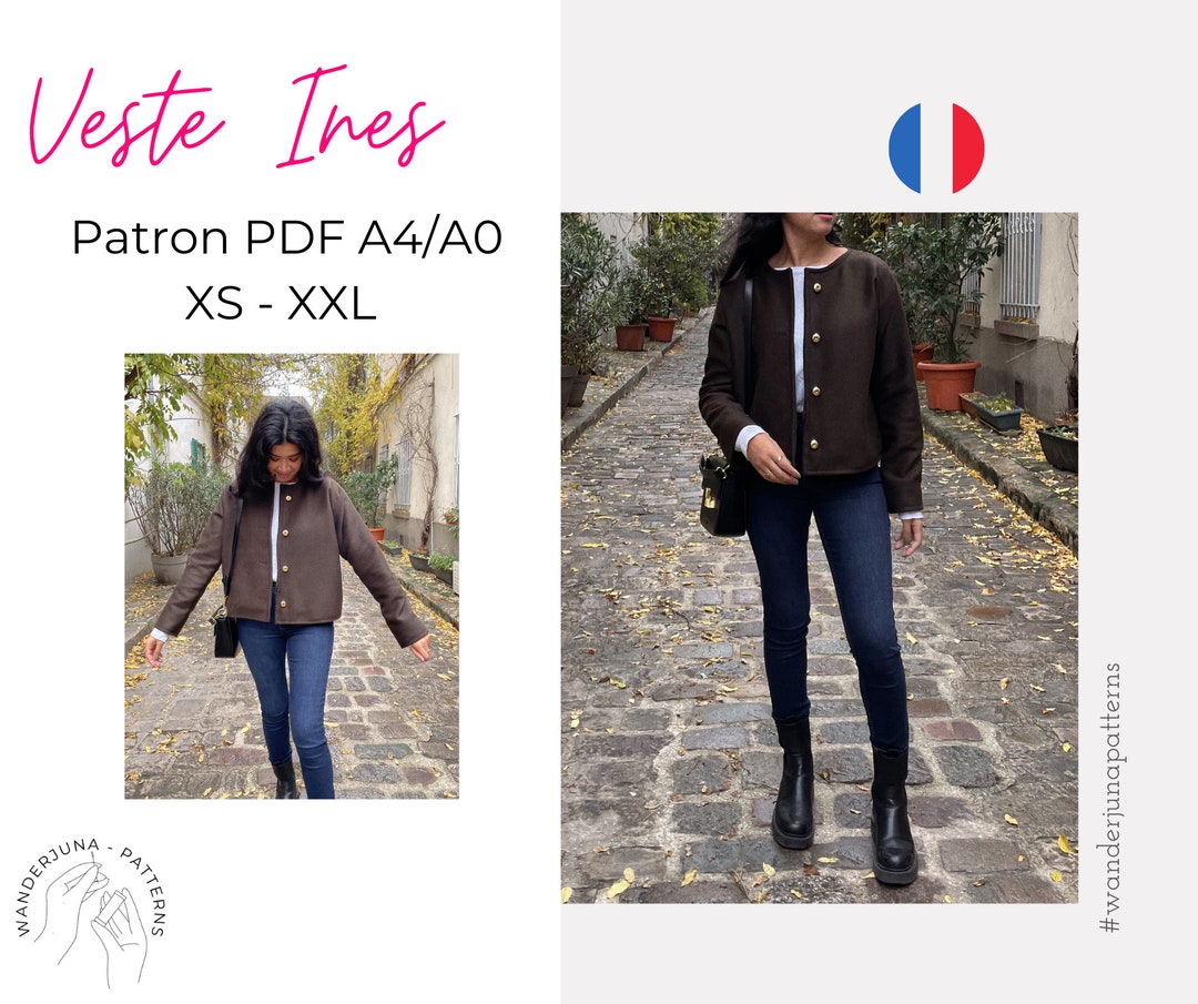 Ines Jacket French A4/A0 Pattern - Etsy UK