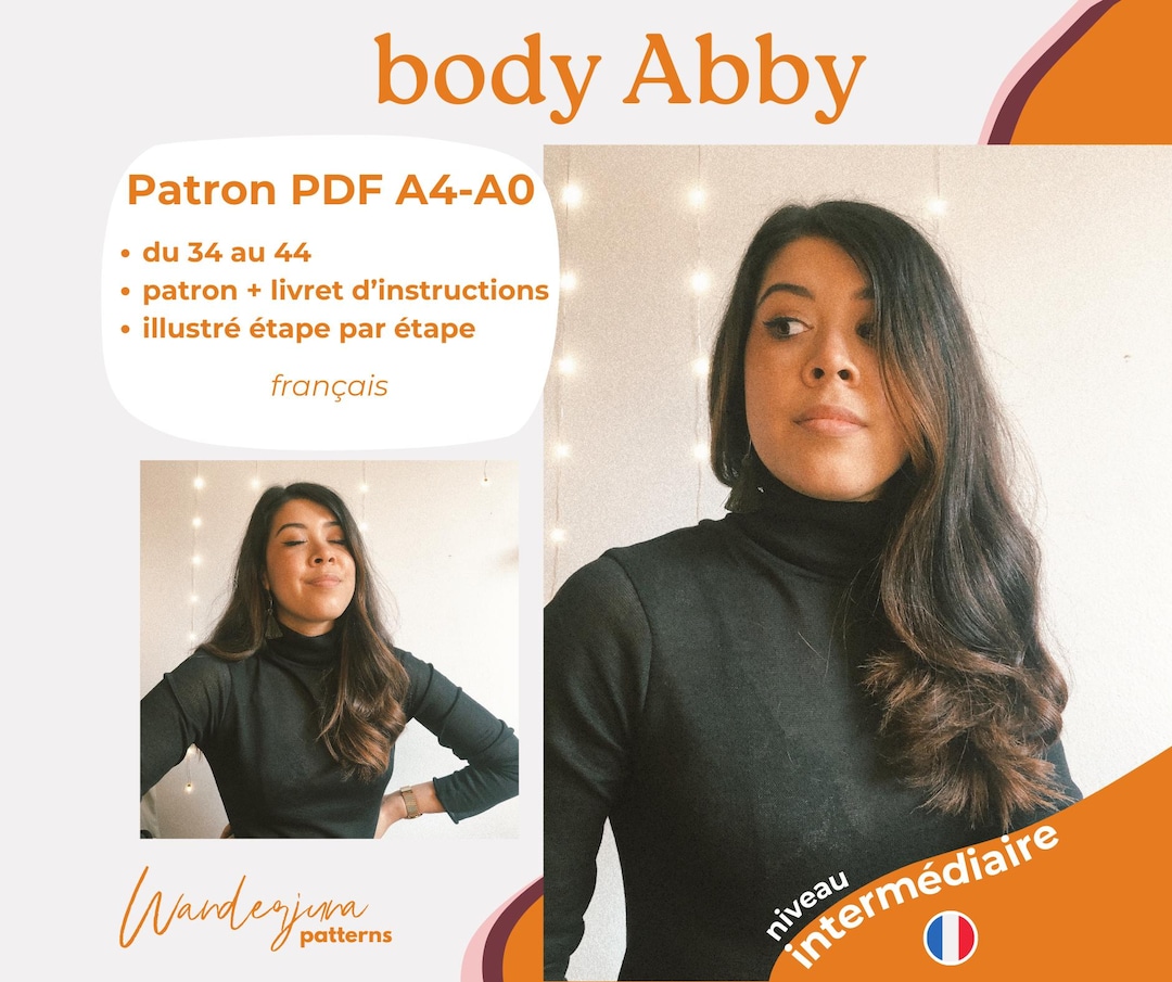 025 Body Abby - PDF PATTERN A4 (in French Only) - Etsy