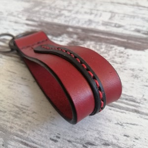 Leather Key Ring,leather Key Ring Bracelet,leather Keychain,leather Key ...