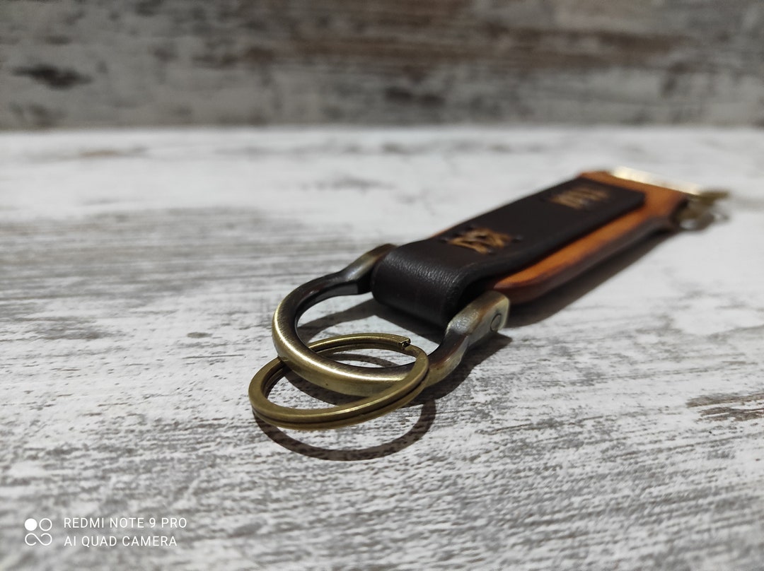 Leather Key Ring,leather Key Ring Bracelet,leather Keychain,leather Key ...
