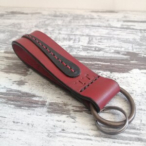 Leather Key Ring,leather Key Ring Bracelet,leather Keychain,leather Key ...