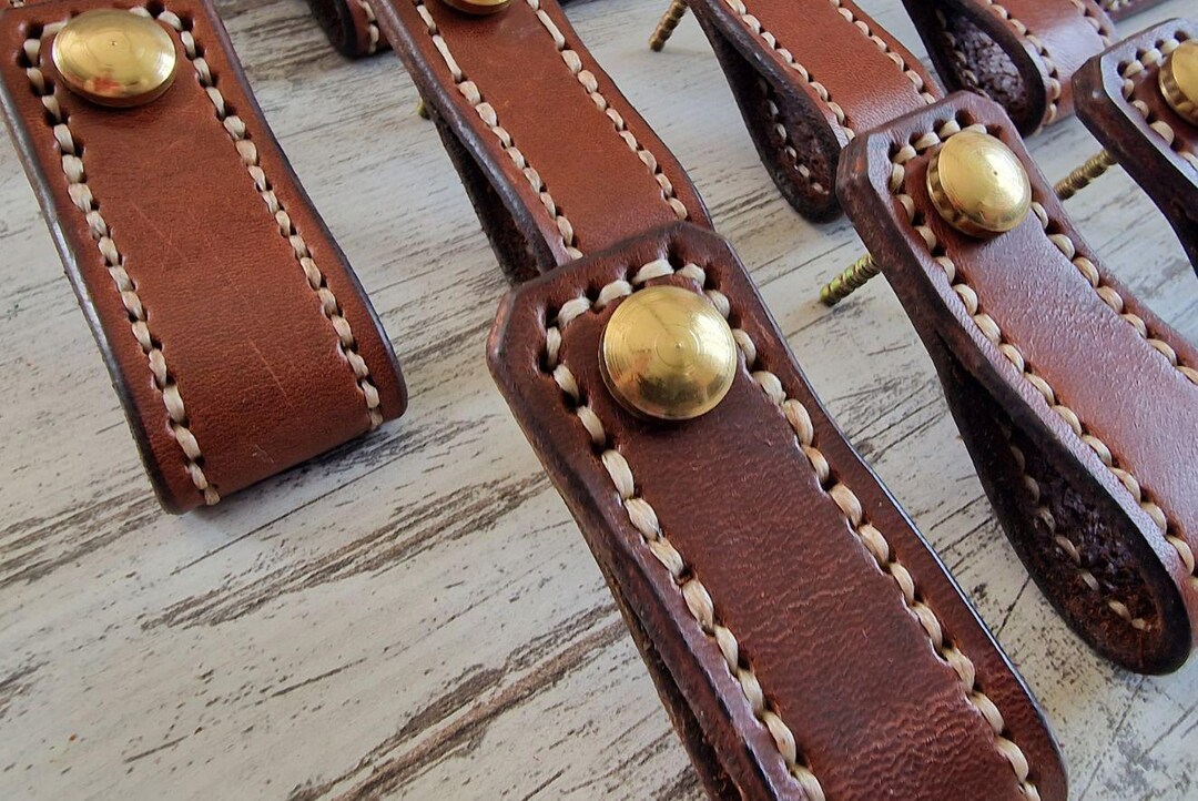 Leather Drawer Handles, Knopf, Knob, Leather Drawer Pulls,handles ...