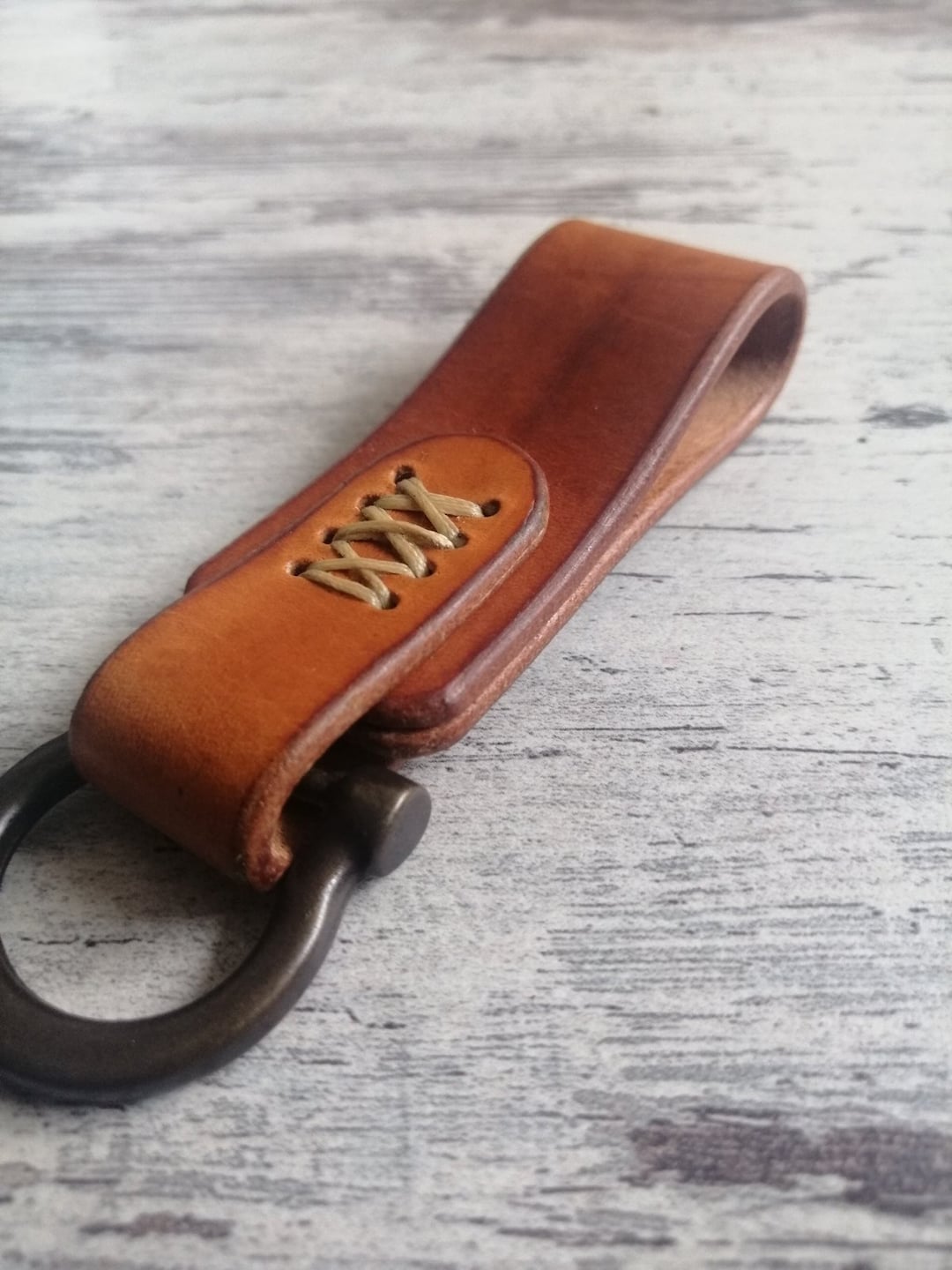 Leather Key Ring,leather Key Ring Bracelet,leather Keychain,leather Key ...