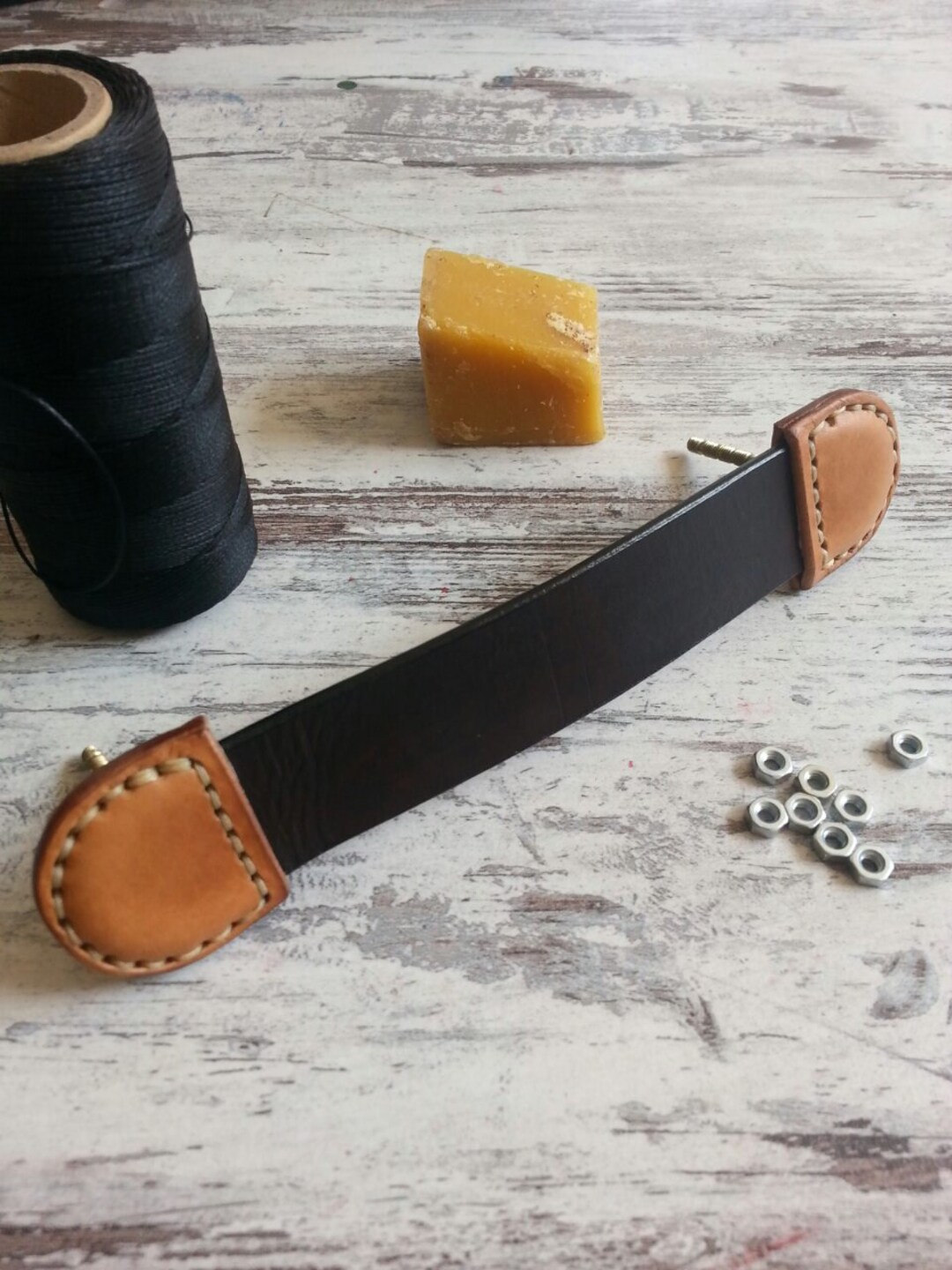 Leather Drawer Handles Knopf Knob Leather Drawer - Etsy