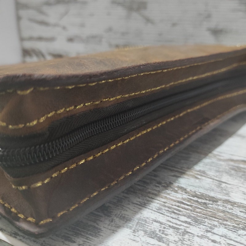Leather Zipper Case - Etsy