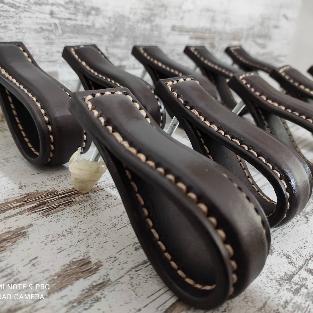 Leather Drawer Handles, Knopf, Knob, Leather Drawer Pulls,handles ...