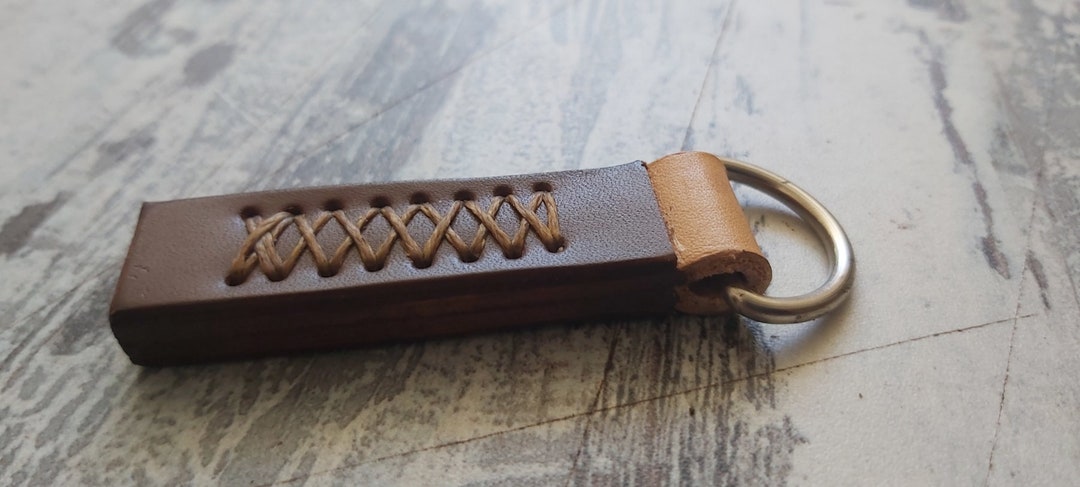 Leather Key Ring,leather Key Ring Bracelet,leather Keychain,leather Key ...