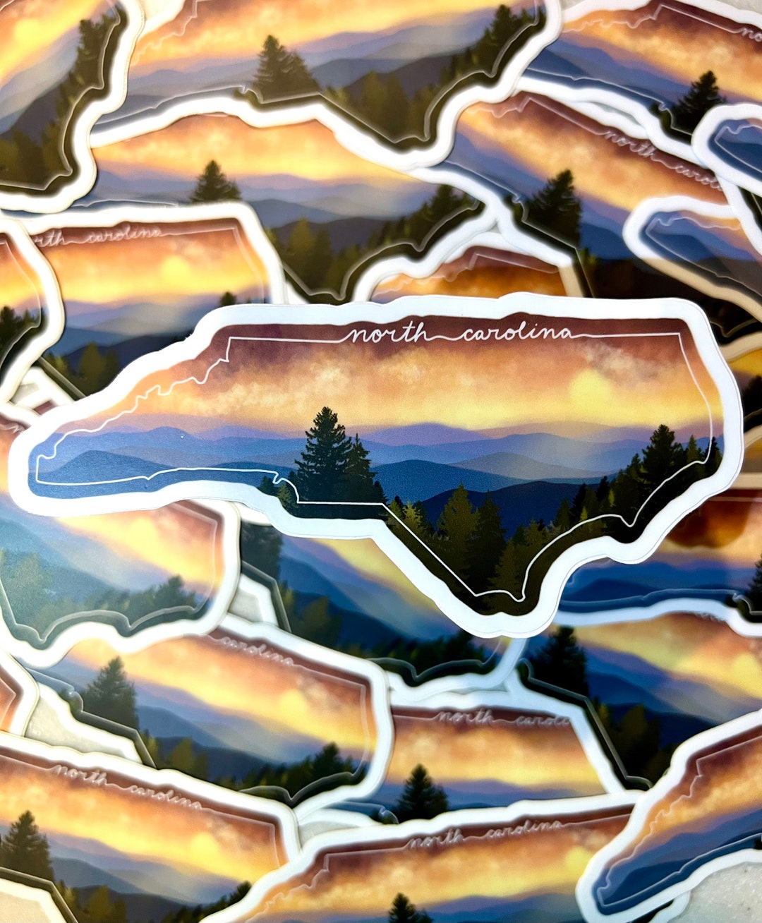 North Carolina Landscape Waterproof Sticker | Stickers | North Carolina ...