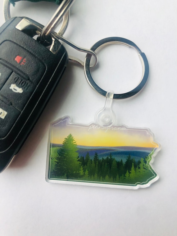 Pennsylvania Landscape Keychain Acrylic PA Keychain | Etsy