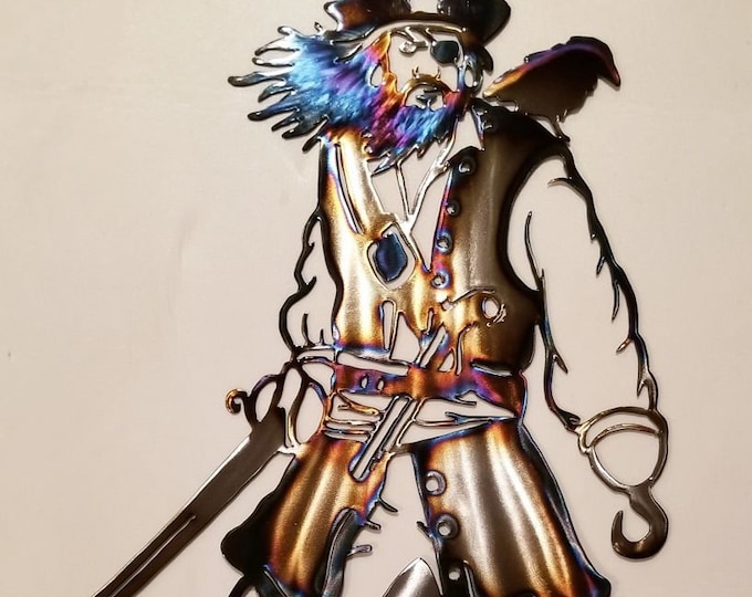 Torched Pirate Metal Wall Art - Etsy