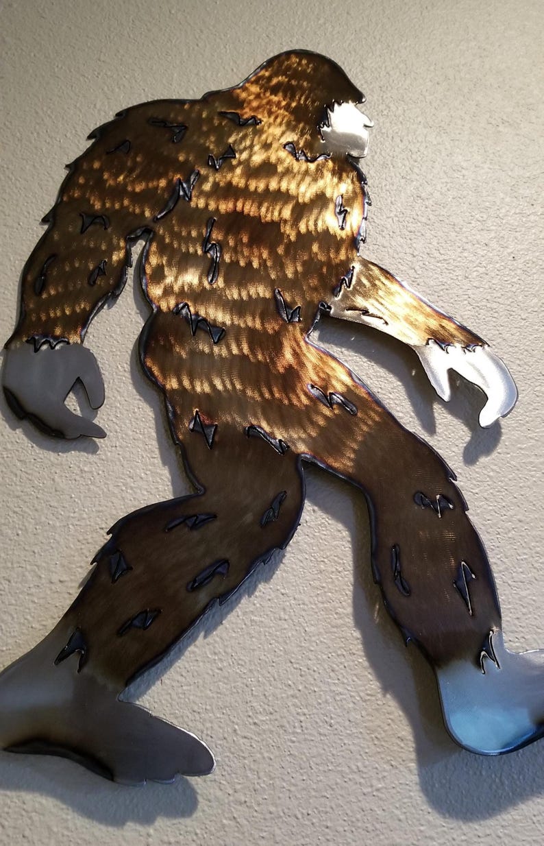 Bigfoot Sasquatch Torched Metal Art - Etsy