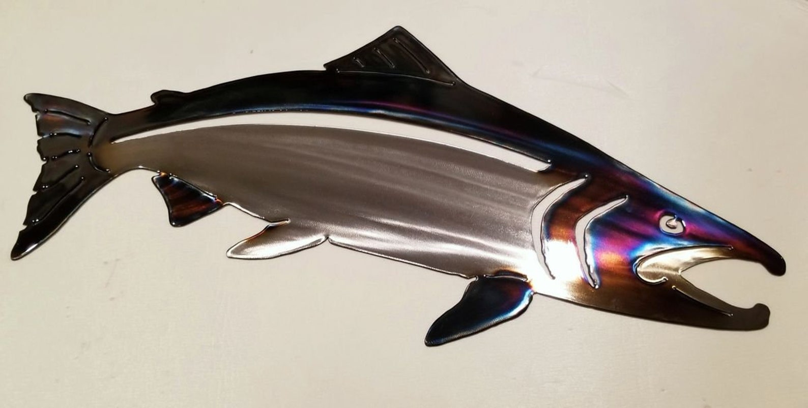 Metal Salmon - Etsy