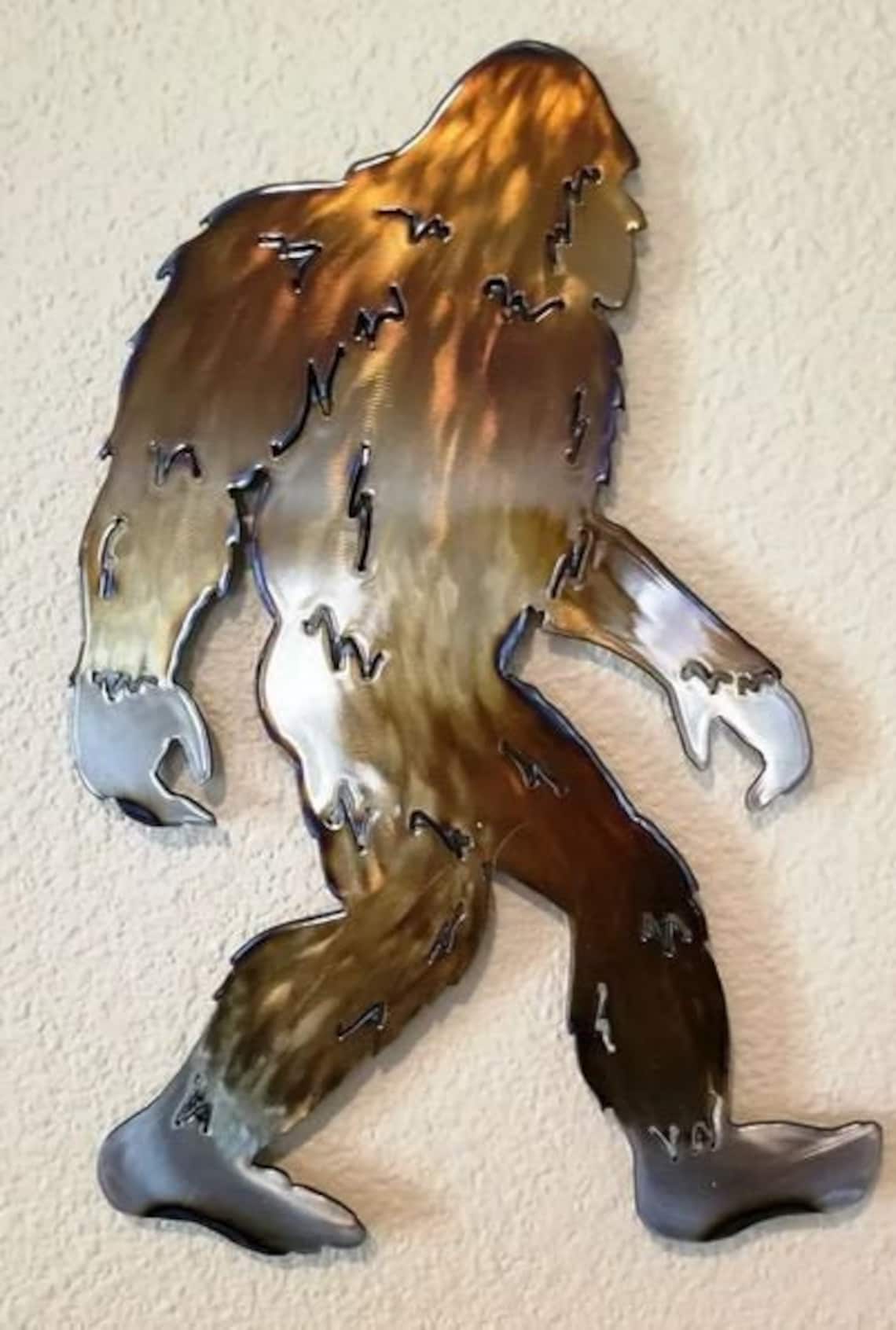 Bigfoot Sasquatch Torched Metal Art - Etsy