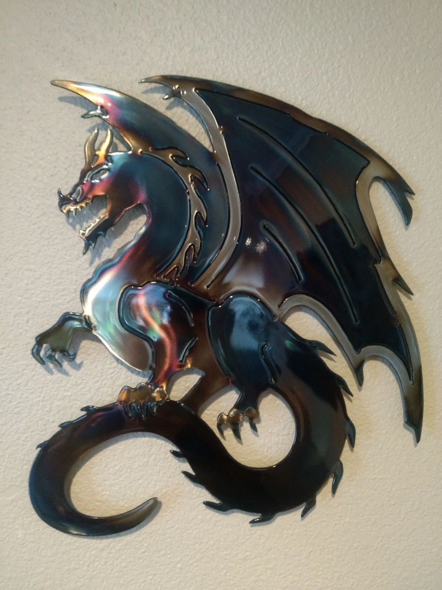 Dragon Metal Wall Art - Etsy