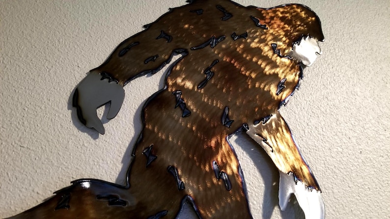 Bigfoot Sasquatch Torched Metal Art - Etsy