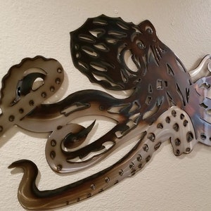 Octopus Kraken Torched Metal Wall Art - Etsy
